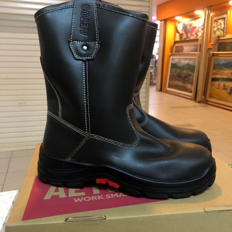 Jual Sepatu Safety Aetos Lithium Coklat Original | Shopee Indonesia
