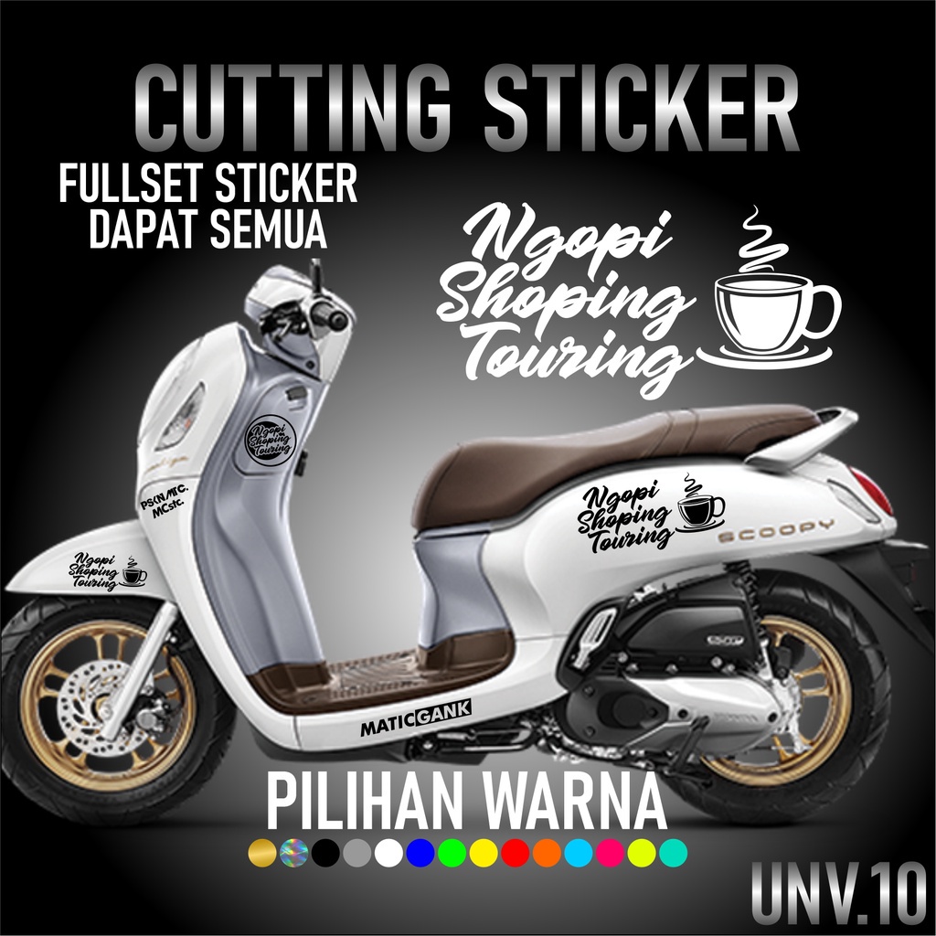 Jual Cutting Sticker Nopi Shopping Touring Satu Set Aksesoris Stiker ...