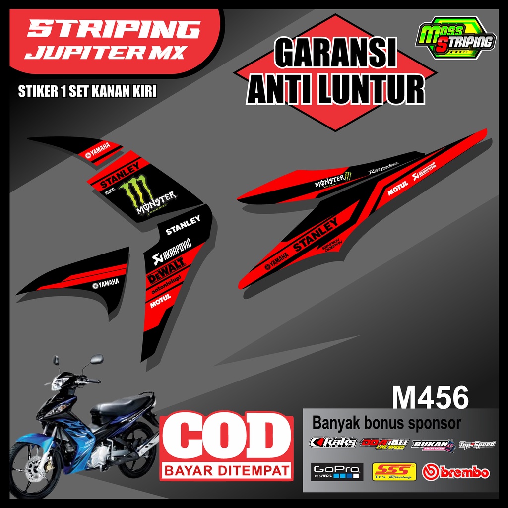 Jual STRIPING STIKER JUPITER MX OLD LAMA KODE M456 SETIKER STICKER LIS VARIASI AKSESORIS MOTOR ...
