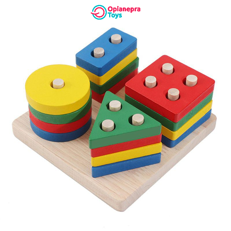 Jual Mainan Edukatif Rainbow Square Basic Shape Mengenal Bentuk ...