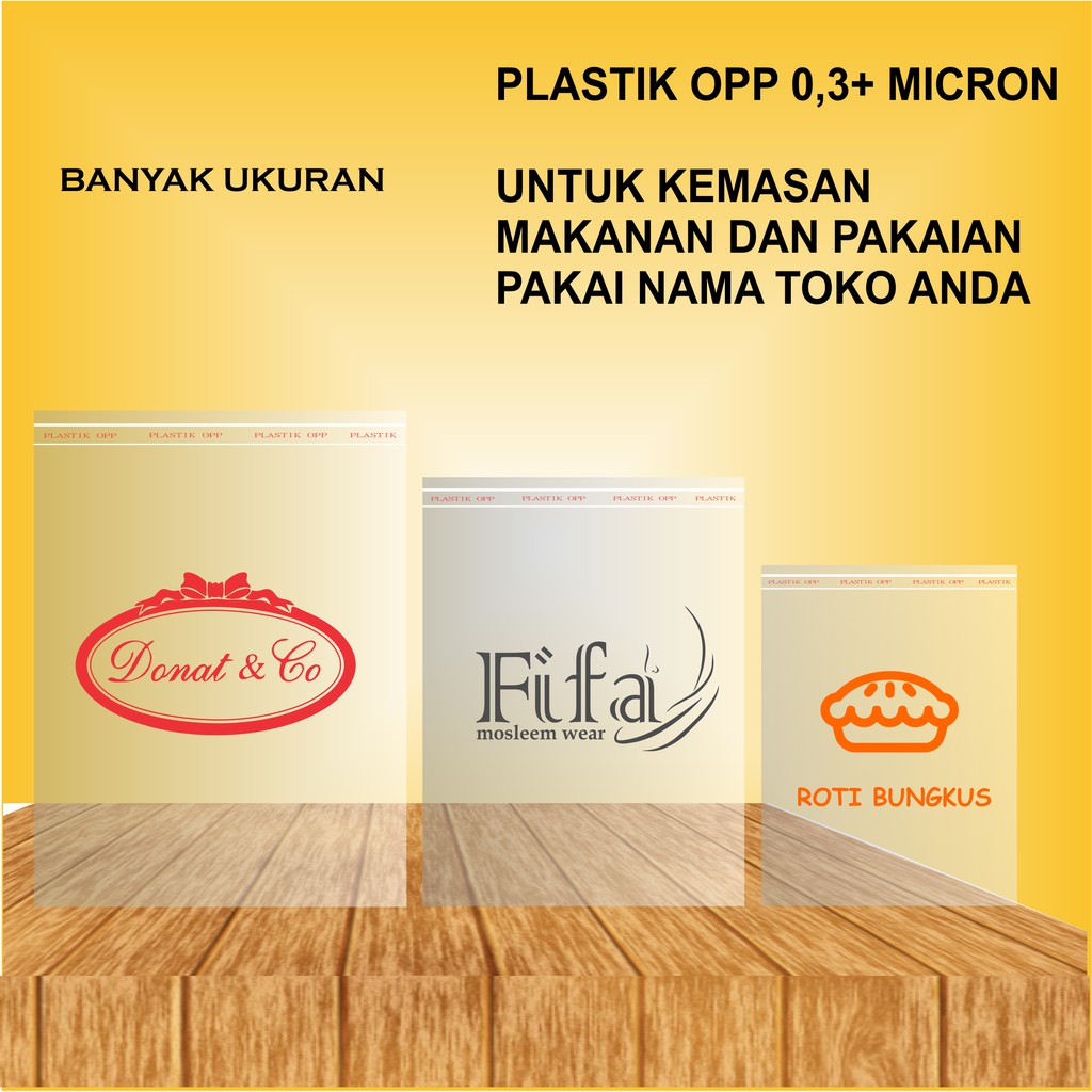 Jual Plastik OPP/kemasan sablon custom 10x20cm | Shopee Indonesia