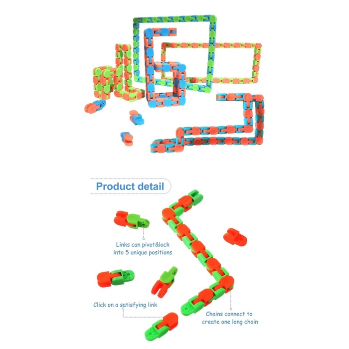 Jual Wacky Tracks Wacky Track Chain Fidget Toys Sensory Pop It Tiktok ...