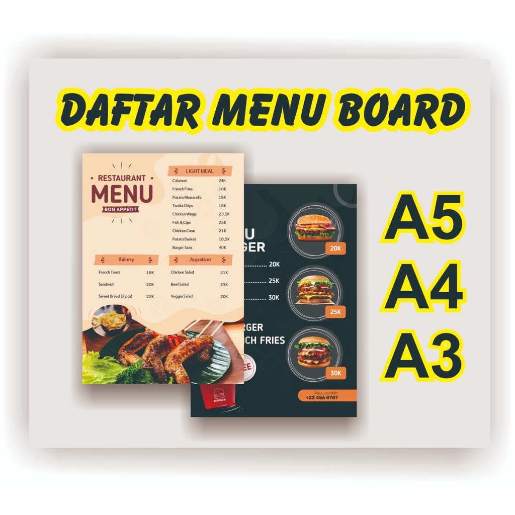 Jual Papan menu makanan dan minuman mdf 3mm | Shopee Indonesia