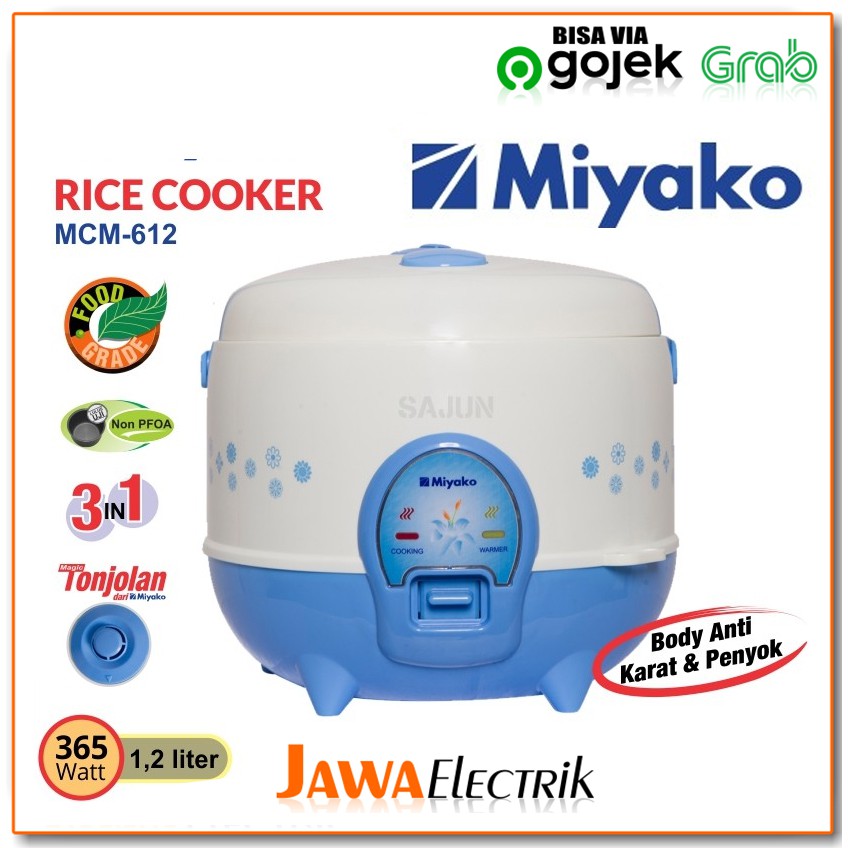 Jual Miyako MCM-612 Magic Warmer Rice Cooker Plus 1,2 Liter 3in1 365 ...