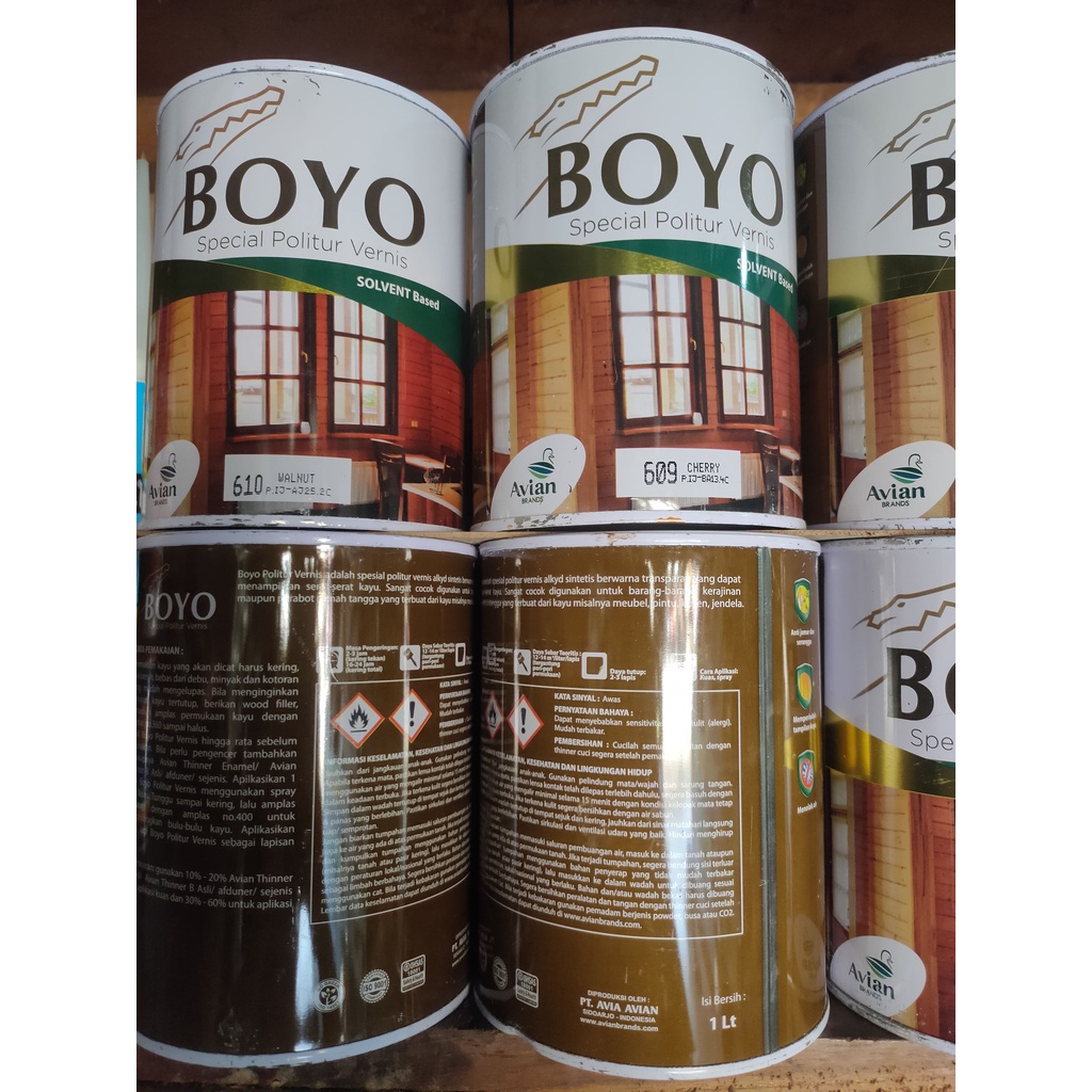Jual Cat Pelitur Kayu BOYO AVIAN/ Plitur Kayu/ Politur Kayu / Plitur ...