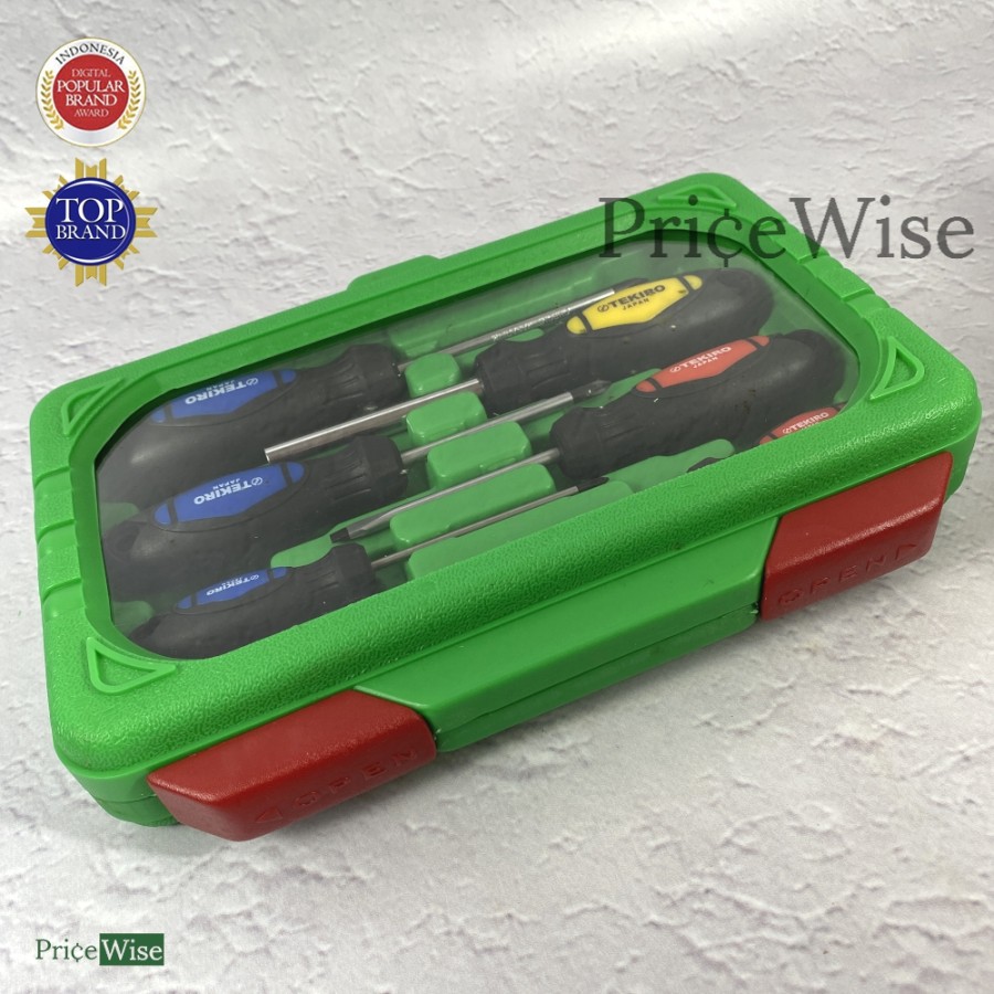 Jual Obeng Set 16 pcs Tekiro / 2-Tone Grip Handle Screwdriver | Shopee ...