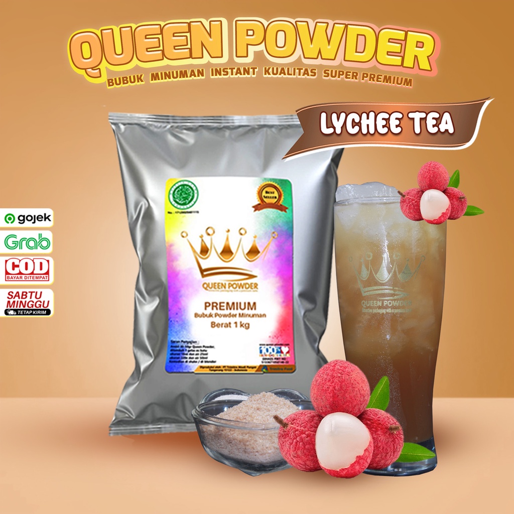 Jual Bubuk Minuman Queen Powder Premium Rasa Lychee Tea 1Kg | Shopee ...