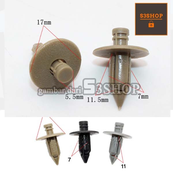 Jual Klip Kancing Tekan Body Bemper Mobil Universal Interior Avanza ...