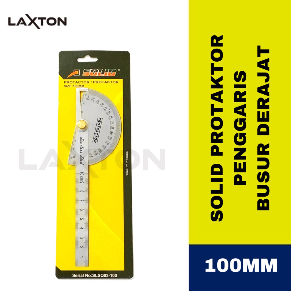 Jual Solid Protactor Protaktor 100mm busur derajat penggaris busur ...