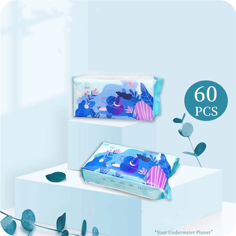 Jual MOOOI Disposable Tissue Towel Cotton Travel Pack Tisu Handuk ...