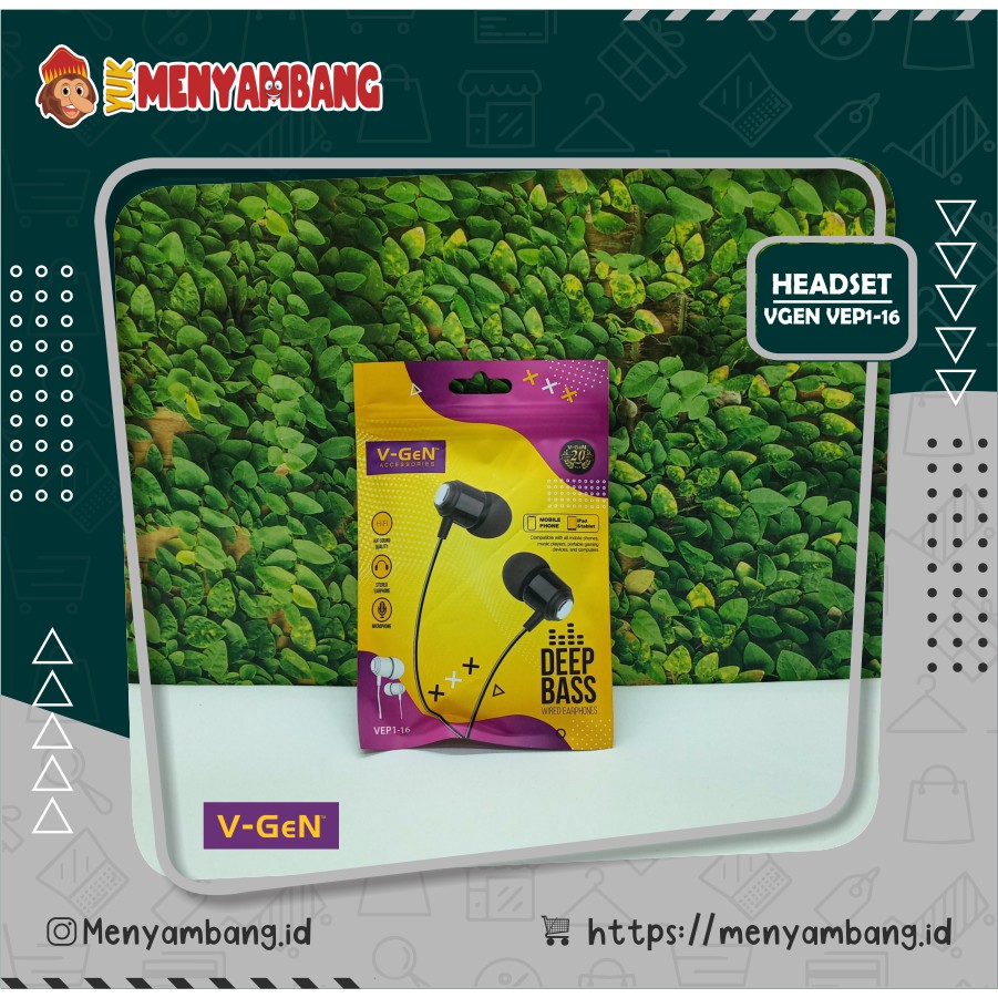 Jual 41447 | HF-Vgen VEP1-16 | Headset Vgen VEP1-16 | Shopee Indonesia