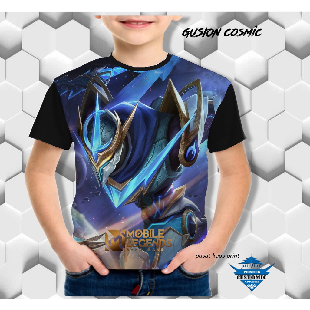 Jual Kaos Anak 3D PRINTING-kaos mobile legend TERBARU- BAJU ANAK GUSION ALL SKIN | Shopee Indonesia