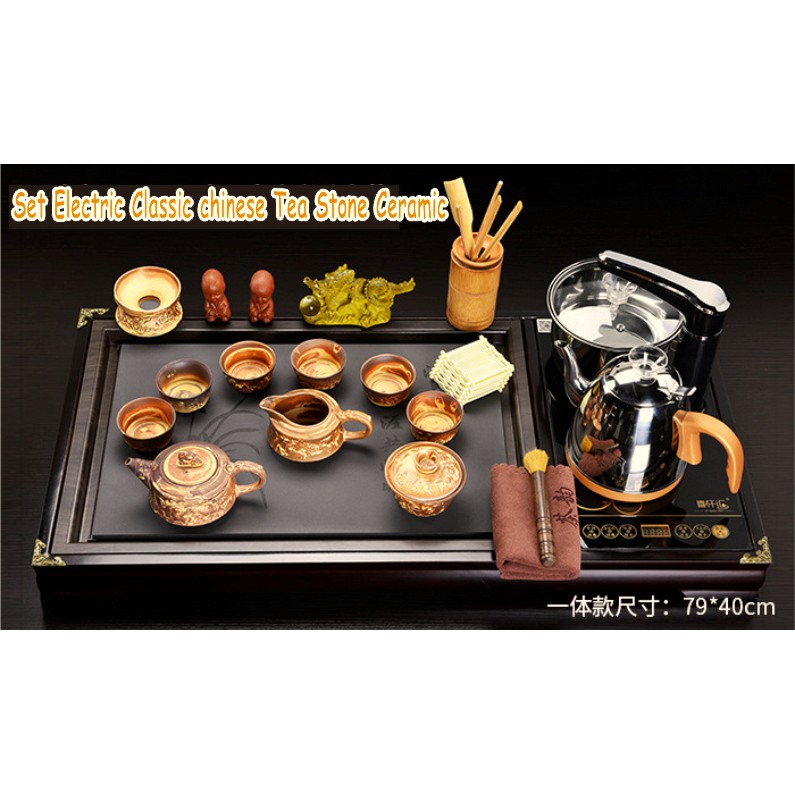 Jual Classic Chinese Tea Electric set Stone ceramic / Teapot set ...