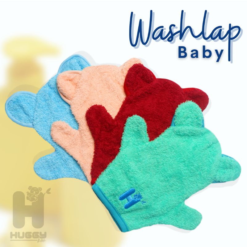 Jual HUGGY BOO BASIC WASHLAP BABY - HANDUK TANGAN MANDI BAYI 1PCS ...