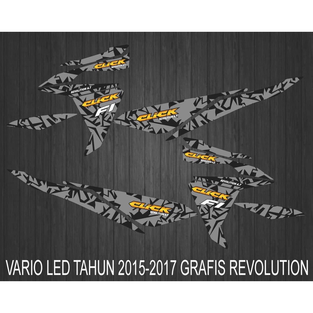 Jual STIKER STRIPING MOTOR VARIO NEW LED 125/150 TH 2015-2017 GRAFIS REVOLUTION HITAM | Shopee ...