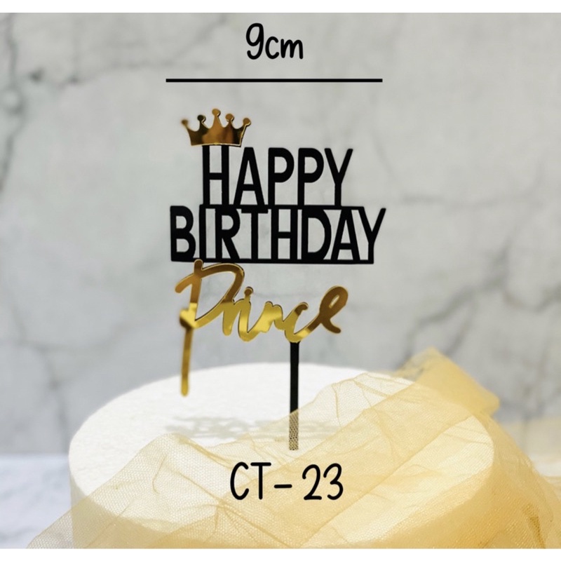 Jual Cake Topper Happy Birthday / Bride to Be / Topper Ulang Tahun ...