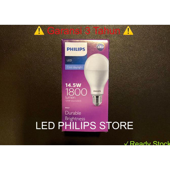 Jual LAMPU BOHLAM LED PHILIPS 14 WATT PUTIH/COOL DAY LIGHT (14W 14 W ...