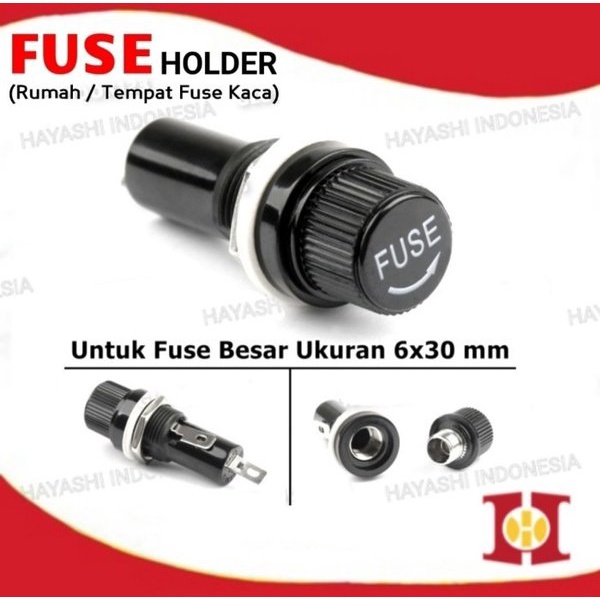 Jual Fuse Holder Kecil Besar Panel Box Rumah Tempat Sekring 5x20 6x30 ...