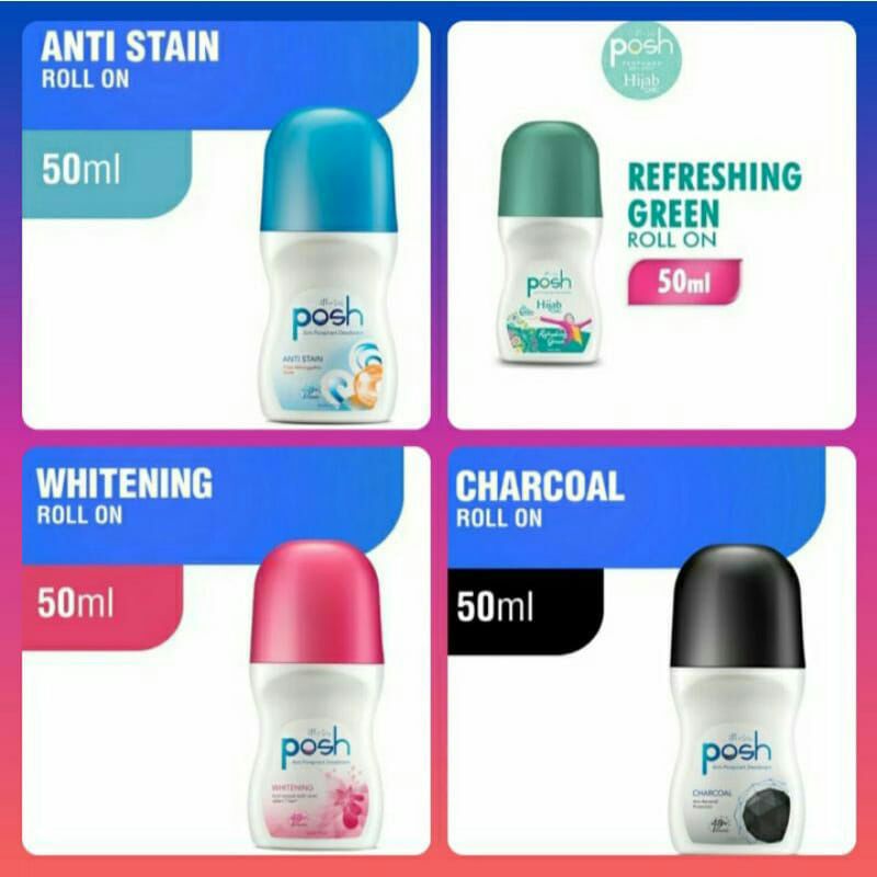 Jual POSH ROLL ON DEODORANT 50ML | Shopee Indonesia