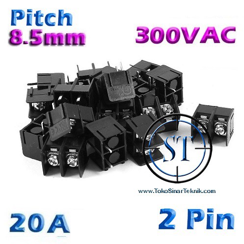 Jual Terminal PCB Blok Block Pitch 8.5mm 2 Pin Skrup Screw PCB Blok 2P ...