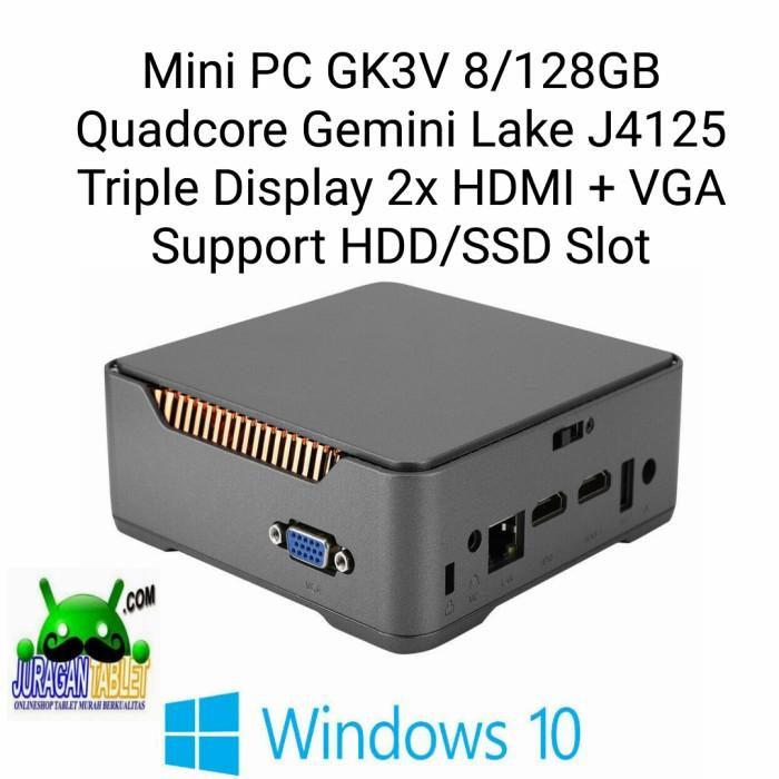 Jual Mini PC GK3V 8+128GB SSD J4125 Triple Display HDMI VGA Windows 10 ...