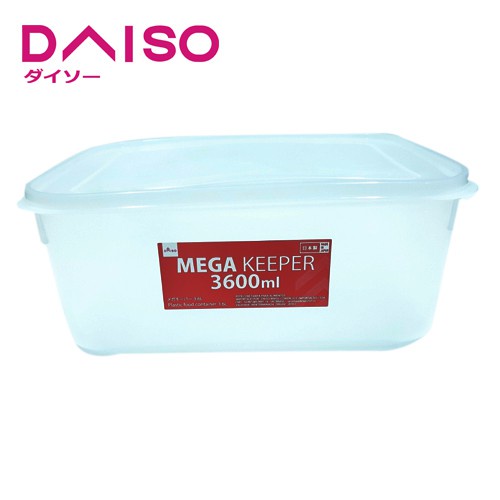 Jual Daiso plastic mega keeper food container 3600ml | Shopee Indonesia