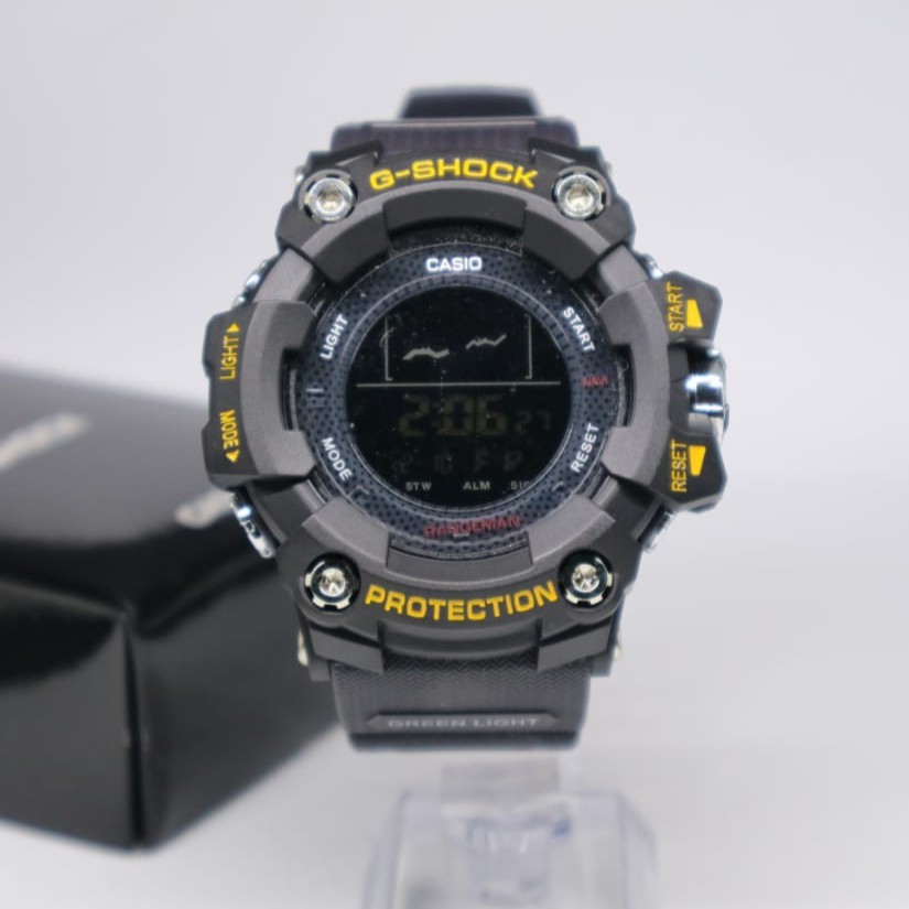 Jual JAM TANGAN SPORT PRIA G SHOCK PROTREK DIGITAL HITAMMLISH GOLD ...