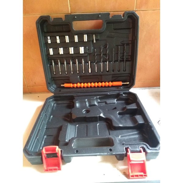 Jual tool box kotak koper bor cordless impact drill 20v dengan mata bor ...