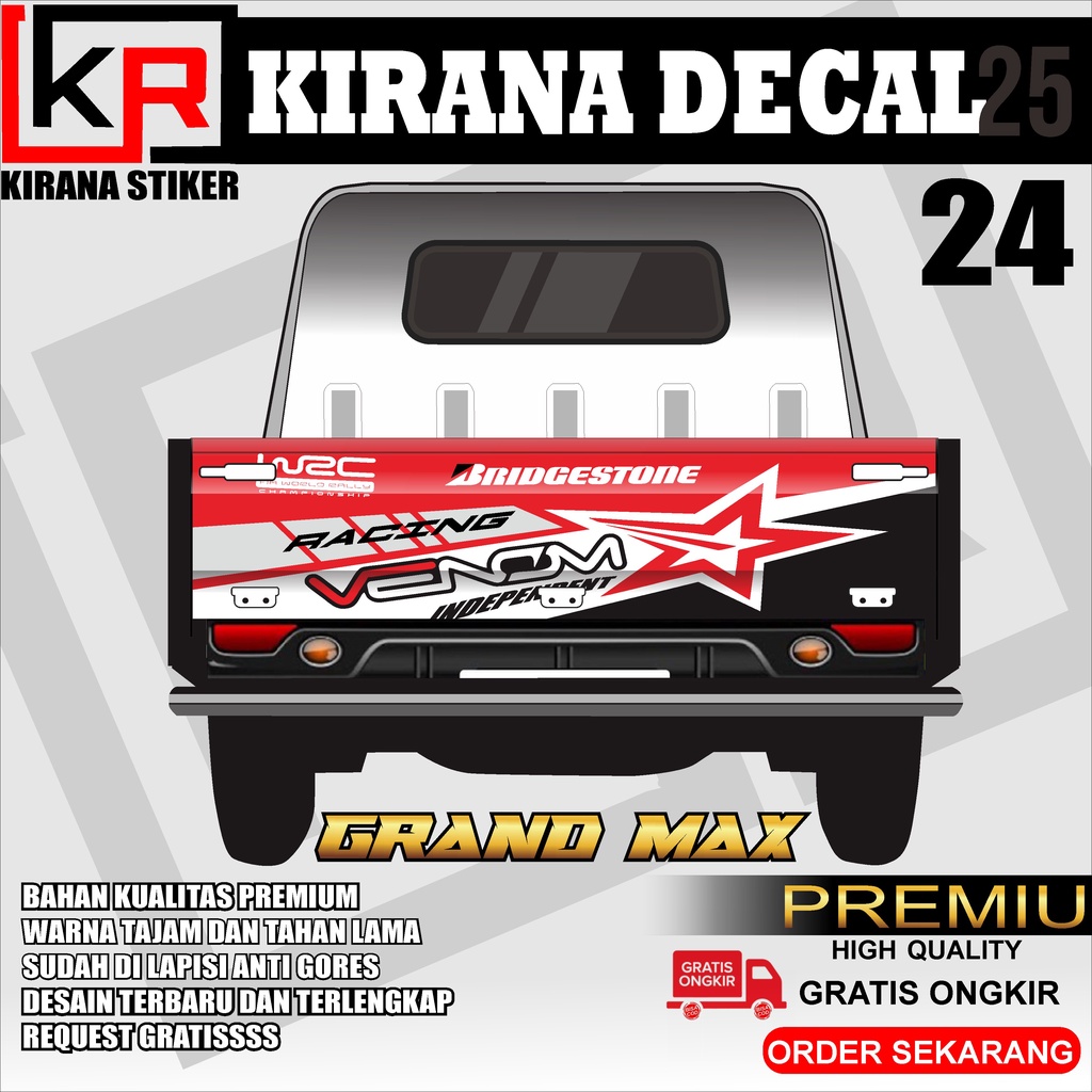 Jual STICKER GRANDMAX PICK UP / STIKER BAK BELAKANG GRANDMAX / DECAL ...