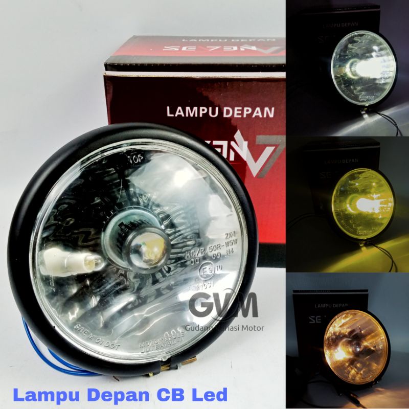 Jual Headlamp Lampu Depan Jute Pesek CB Led Hitam CB GL Megapro | Shopee Indonesia