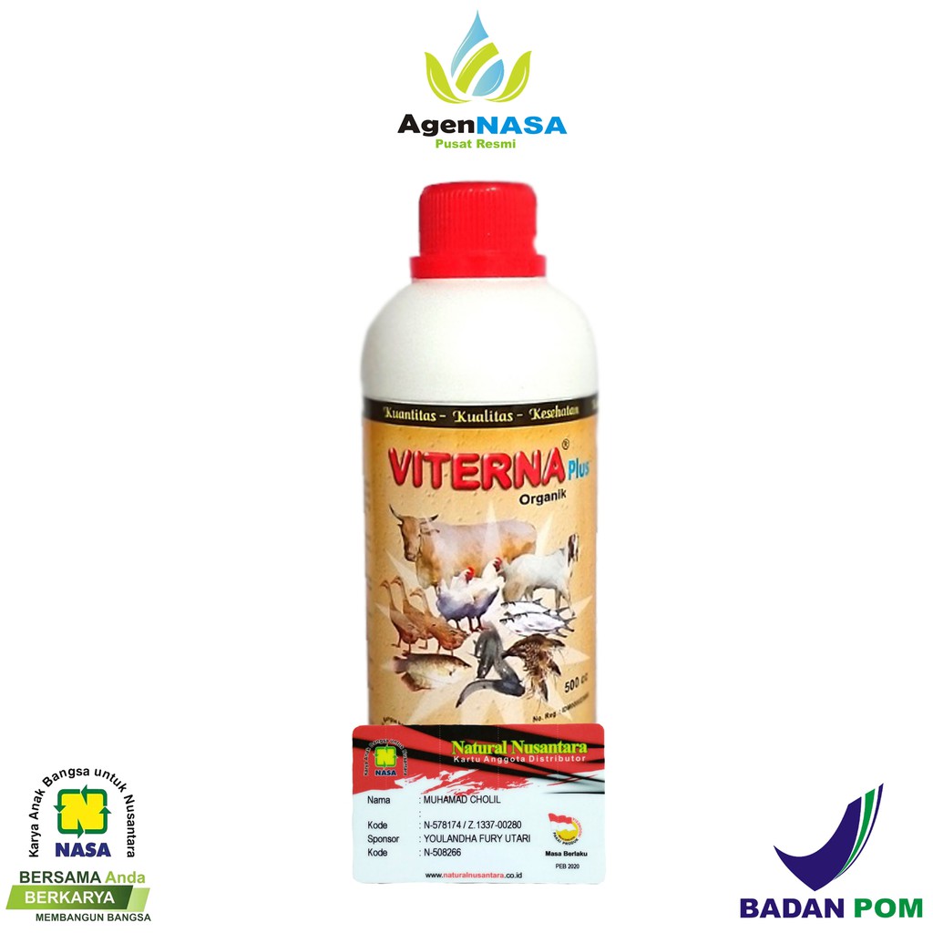 Jual Viterna Organik 500cc Vitamin Ternak & Ikan / Agen Nasa Pusat ...