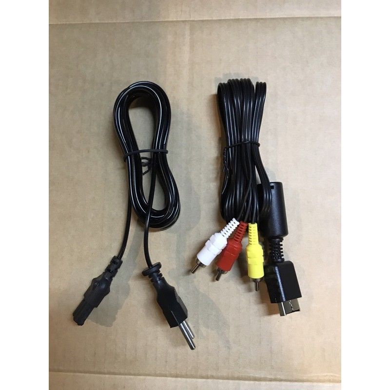 Jual Kabel AV PS2/Kabel Rca + Kabel Listrik Ps1,Ps2,Ps3, harga 1 paket ...