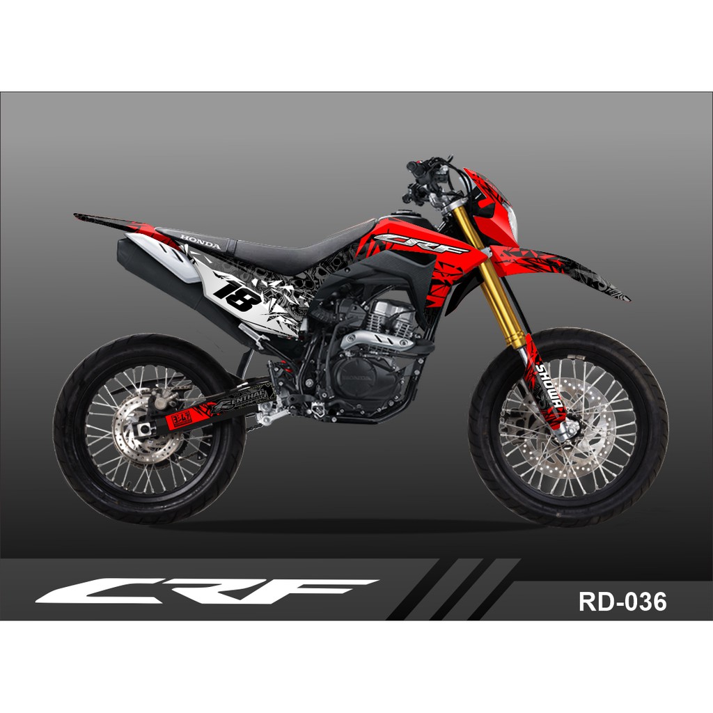 Jual STIKER STICKER DECAL CRF 150 STICKER Fullbody Honda CRF 150 Motif Skull Custom Code CR 036 ...