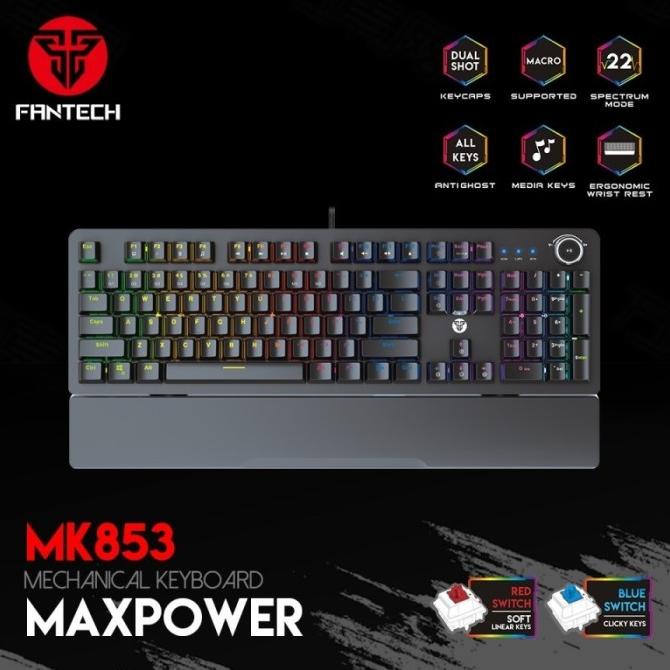 Jual ~~~~~] Mechanical Keyboard gaming Fantech MK853 MAXPOWER merah ...