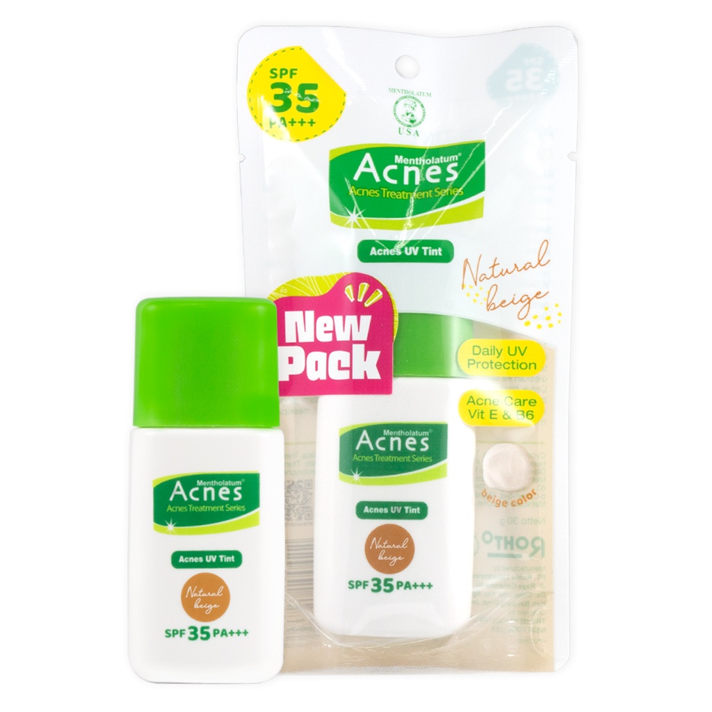 Jual ACNES UV TINT SPF 35 PA +++ - ACNES SUNSCREEN NATURAL BEIGE - 30gr ...