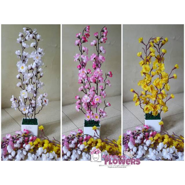Jual DISCONT! Bunga Sakura 2 Tangkai[BIG] 50 cm sakura artificial bunga ...