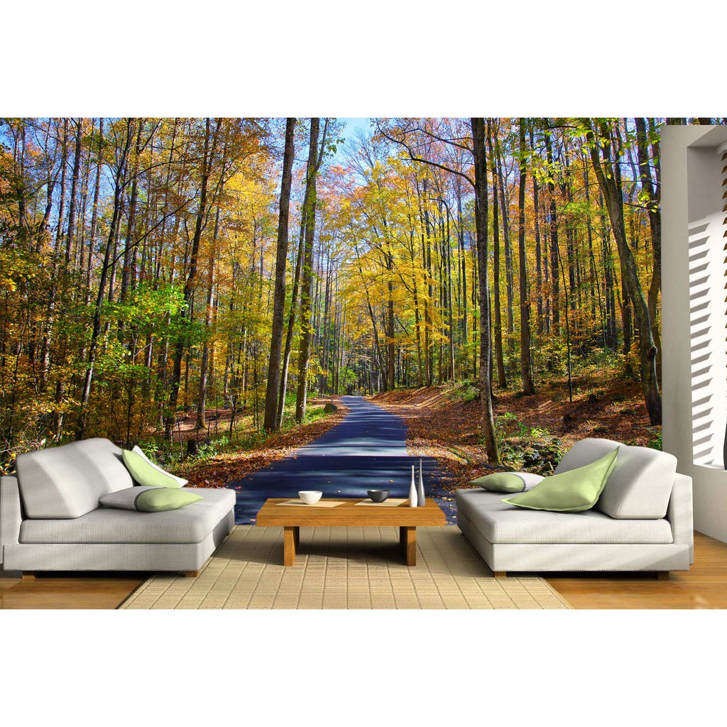 Jual Wallpaper custom 3d - tema jalan hutan | Shopee Indonesia