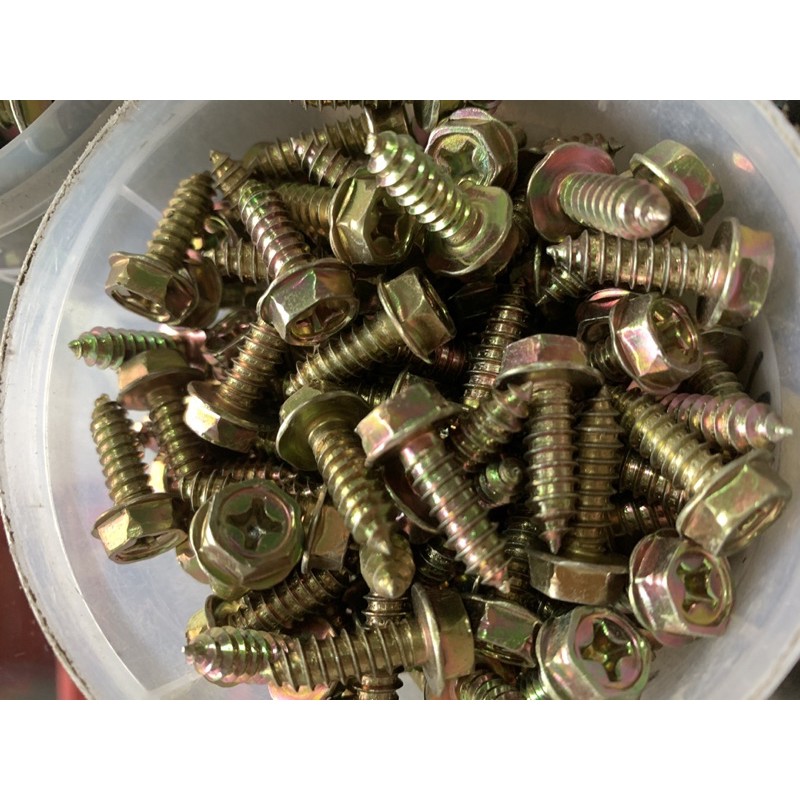 Jual SKRUP AC 14 x 5/8”/Baut cacing kepala obeng/ | Shopee Indonesia