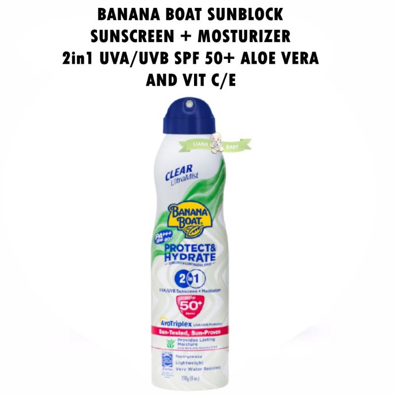 Jual Banana Boat Sunblock Protect & Hydrate Ultramist SPF 50+ 170 g ...