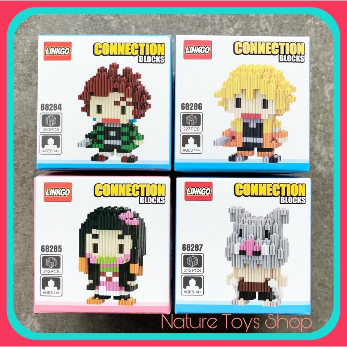 Jual Linkgo Connection Blocks Kimetsu No Yaiba Demon Slayer Tanjiro ...