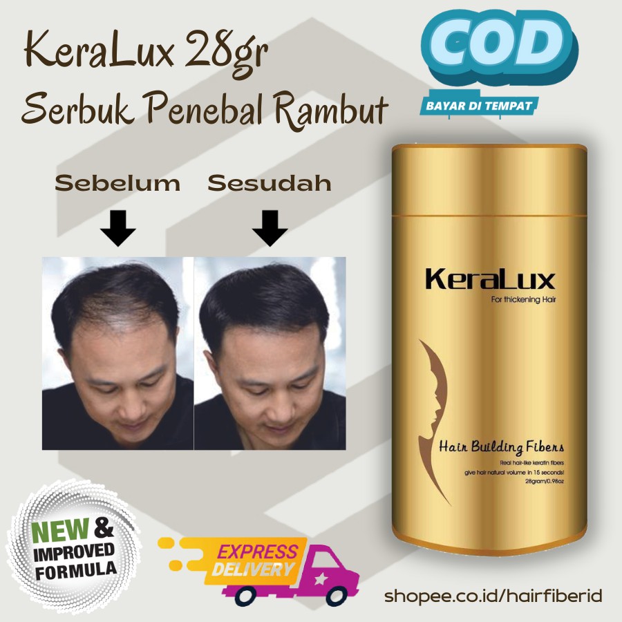 Jual KeraLux Hair Building Fiber 28gr Keratin Repairing Builders Serbuk ...