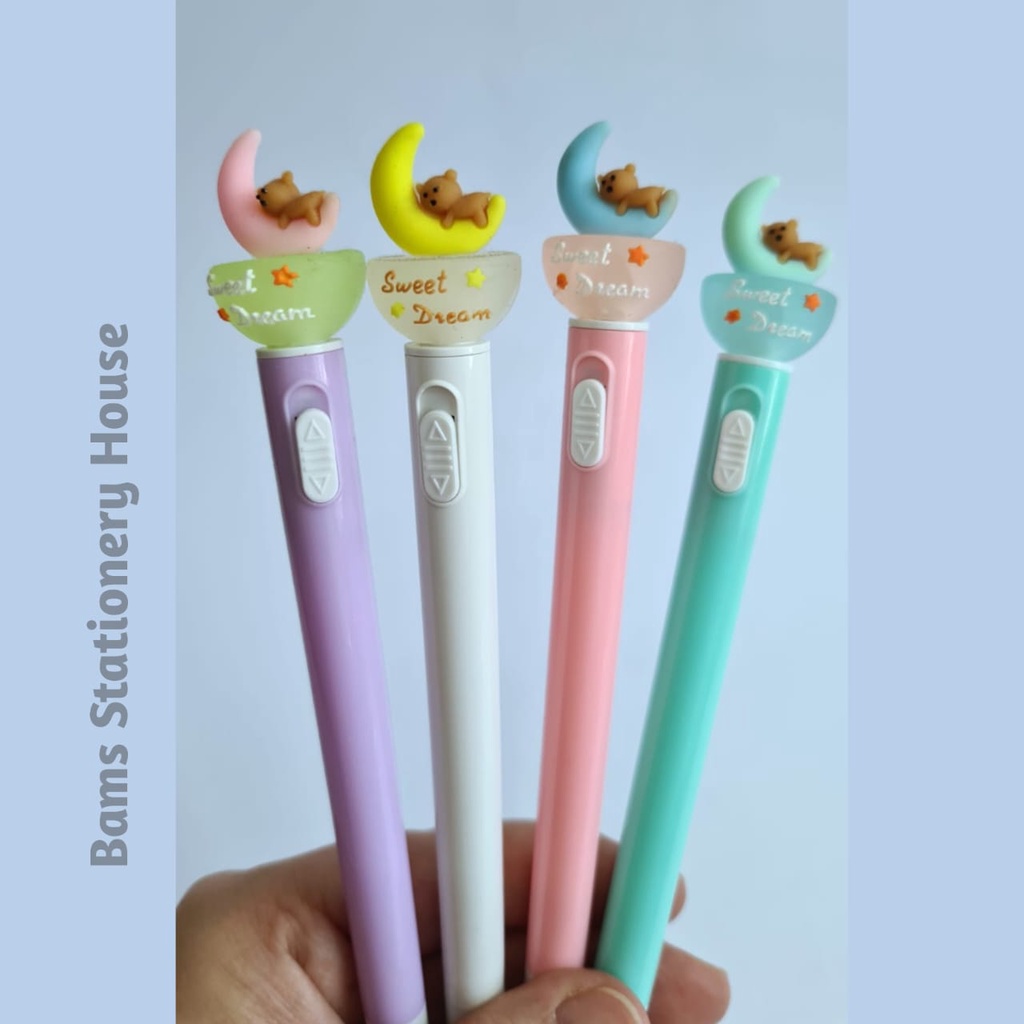 Jual PEN LAMPU LED KELAP KELIP / Pulpen Karakter / Pulpen Gel Led ...