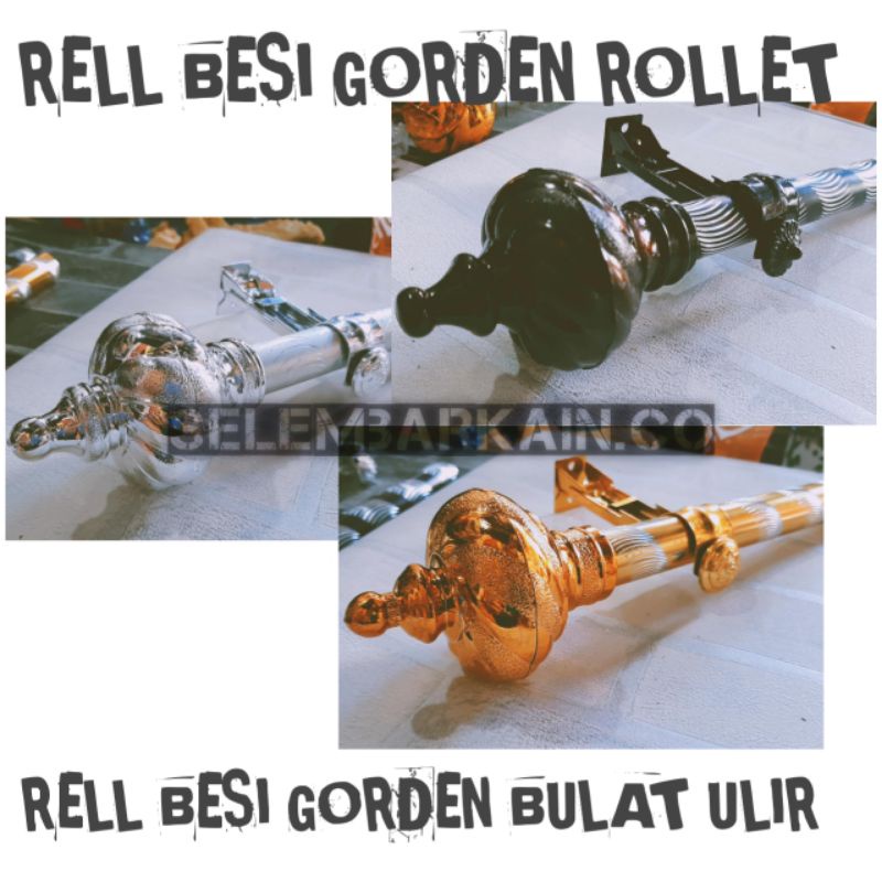 Jual Rell Besi Bulat Motif Ulir ( lengkap dengan bracket dan end cup ...