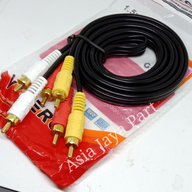 Jual Kabel AV RCA 3x3 Tebal Gold Plate | Shopee Indonesia