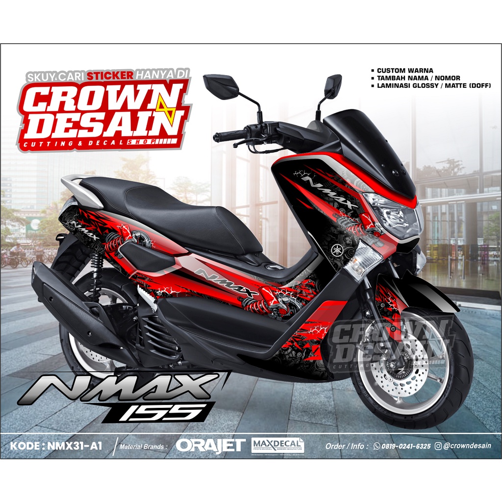 Jual [TERBARU] Decal Sticker Full Body Nmax OLD RED GRAFIS - Stiker ...