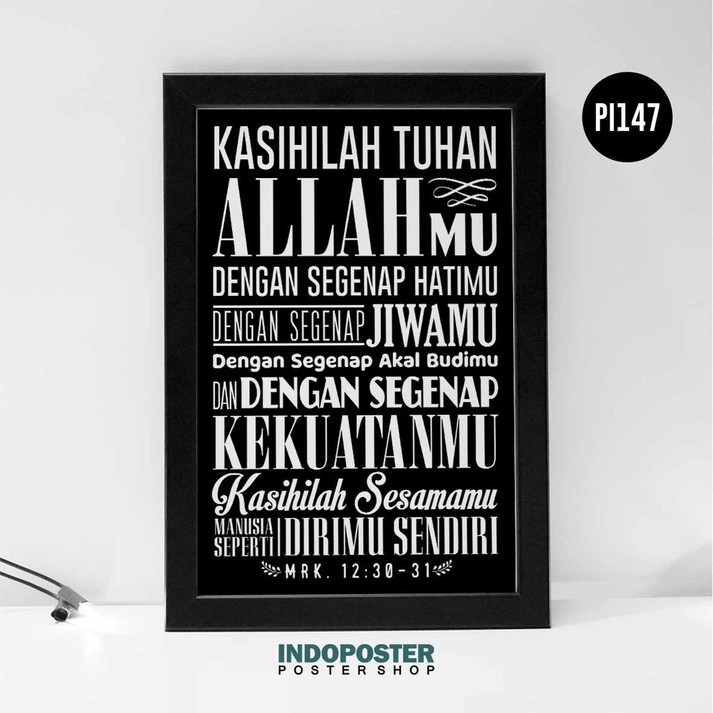 Jual Poster Rohani Kristen Hukum Kasih | Shopee Indonesia