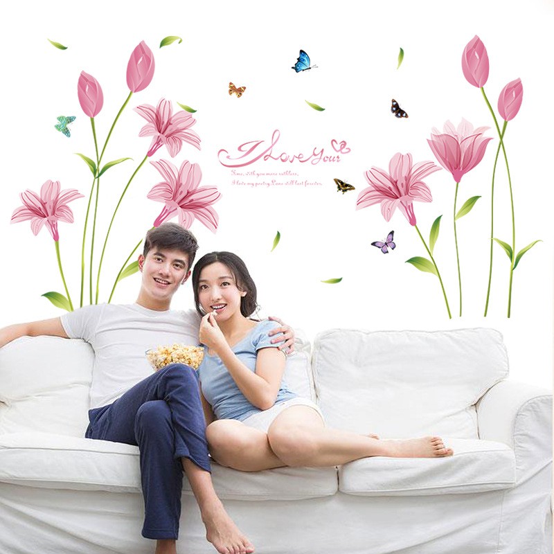 Jual Reliza Wall Sticker Bunga Sakura Flower Matahari Lily Stiker ...