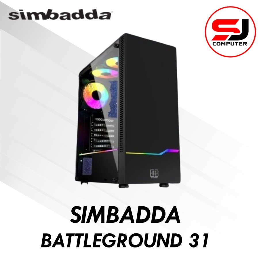 Jual Casing Komputer Simbadda Battleground 31 BG-31 ATX Gaming Case ...