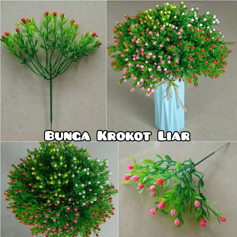 Jual Bunga Berry mini - Tanaman Hias Plastik - Tangkai Bunga Krokot ...