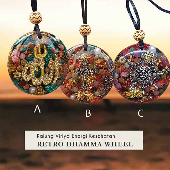 Jual Kalung Viriya Energi Kesehatan Retro Dhamma Wheel (LBP77) | Shopee ...